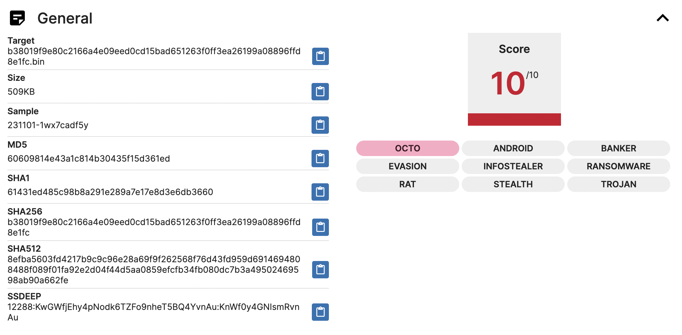 Triage Insights: Octo Android Banker